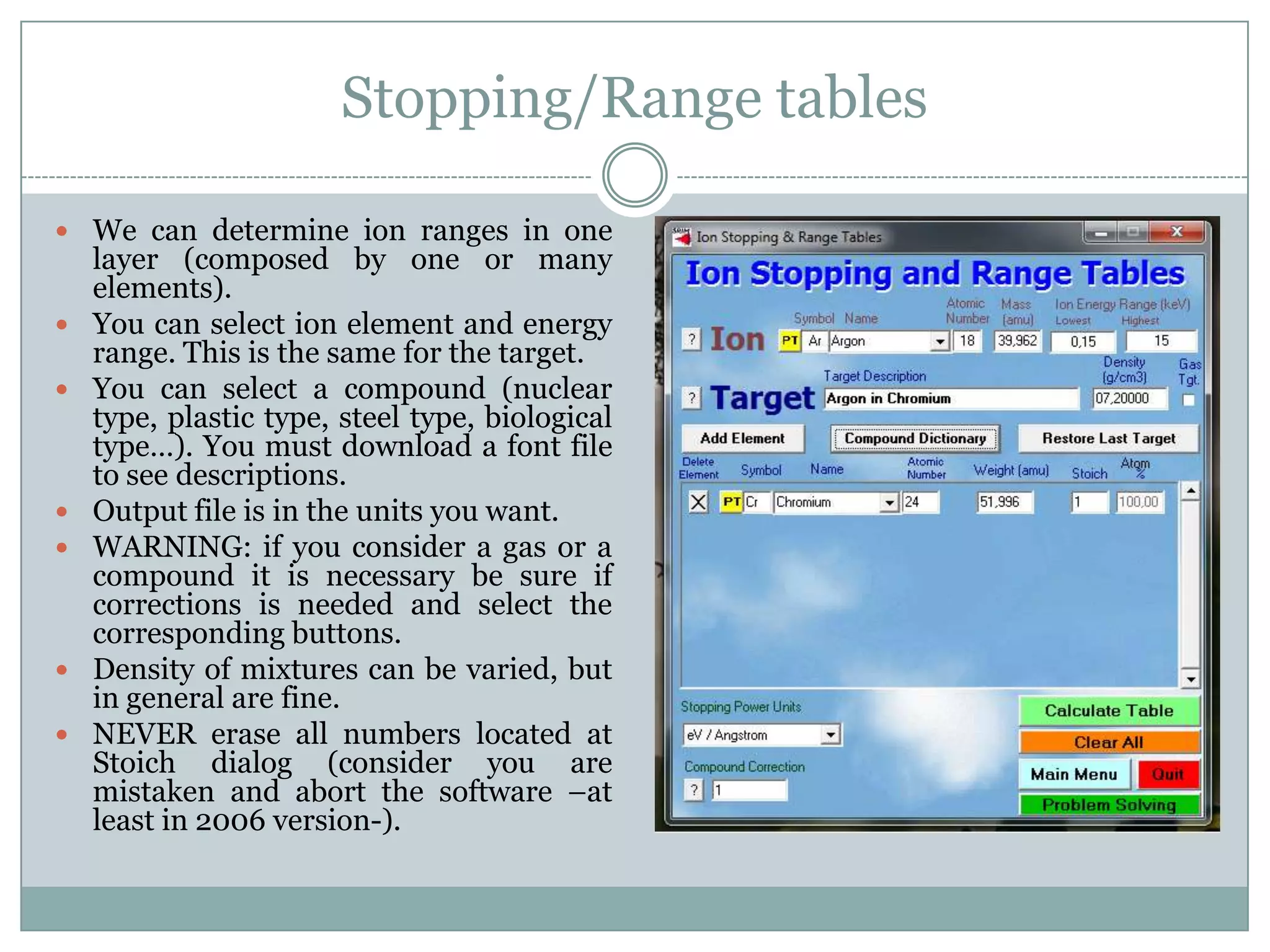 A short introduction to SRIM code | PPTX