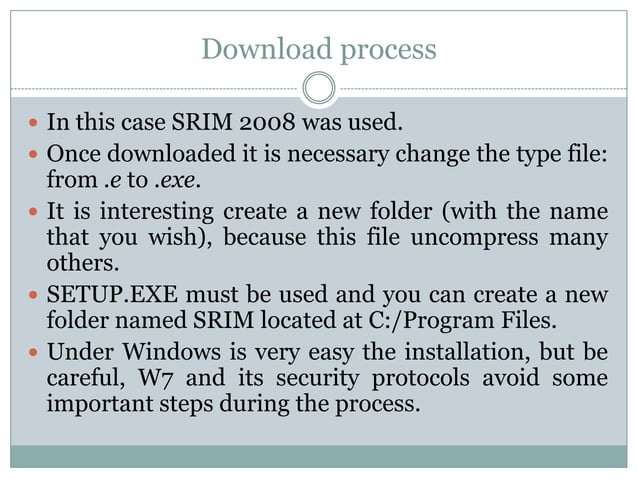 A short introduction to SRIM code | PPTX