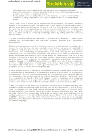 A Short Introduction To Text-To-Speech Synthesis | PDF