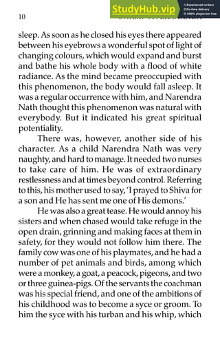 A SHORT LIFE OF SWAMI VIVEKANANDA SWAMI TEJASANANDA | PDF