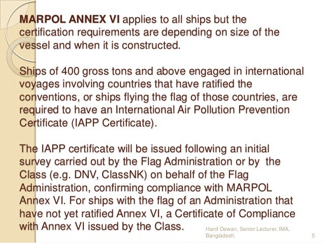 A short note on marpol annex vi A short note on marpol annex vi