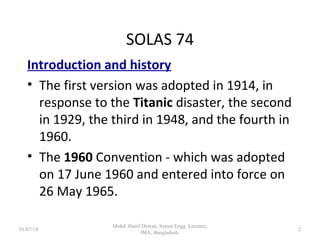 A short note on SOLAS 74 | PDF | Cruises | Travel Type