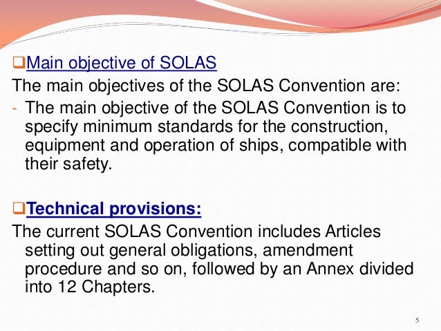 A short note on SOLAS 74