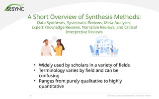 Overview of Synthesis Methods for reference | PPT