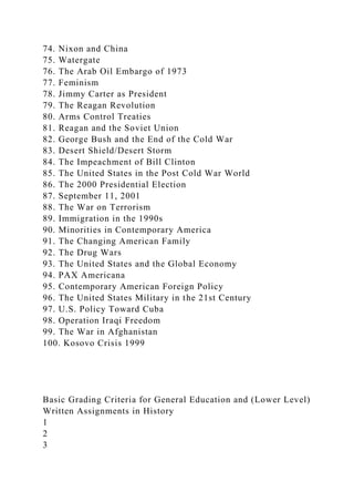 A Short Paper Assignment allows you, early in the course, to demonst.docx