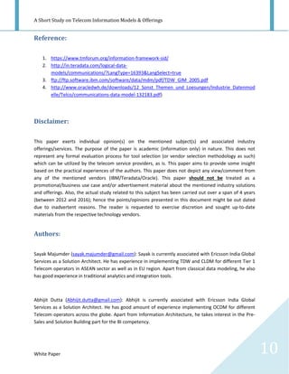 A short study on telecom information models & offerings | PDF ...