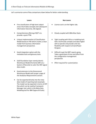 A short study on telecom information models & offerings | PDF