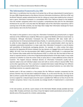 A short study on telecom information models & offerings | PDF