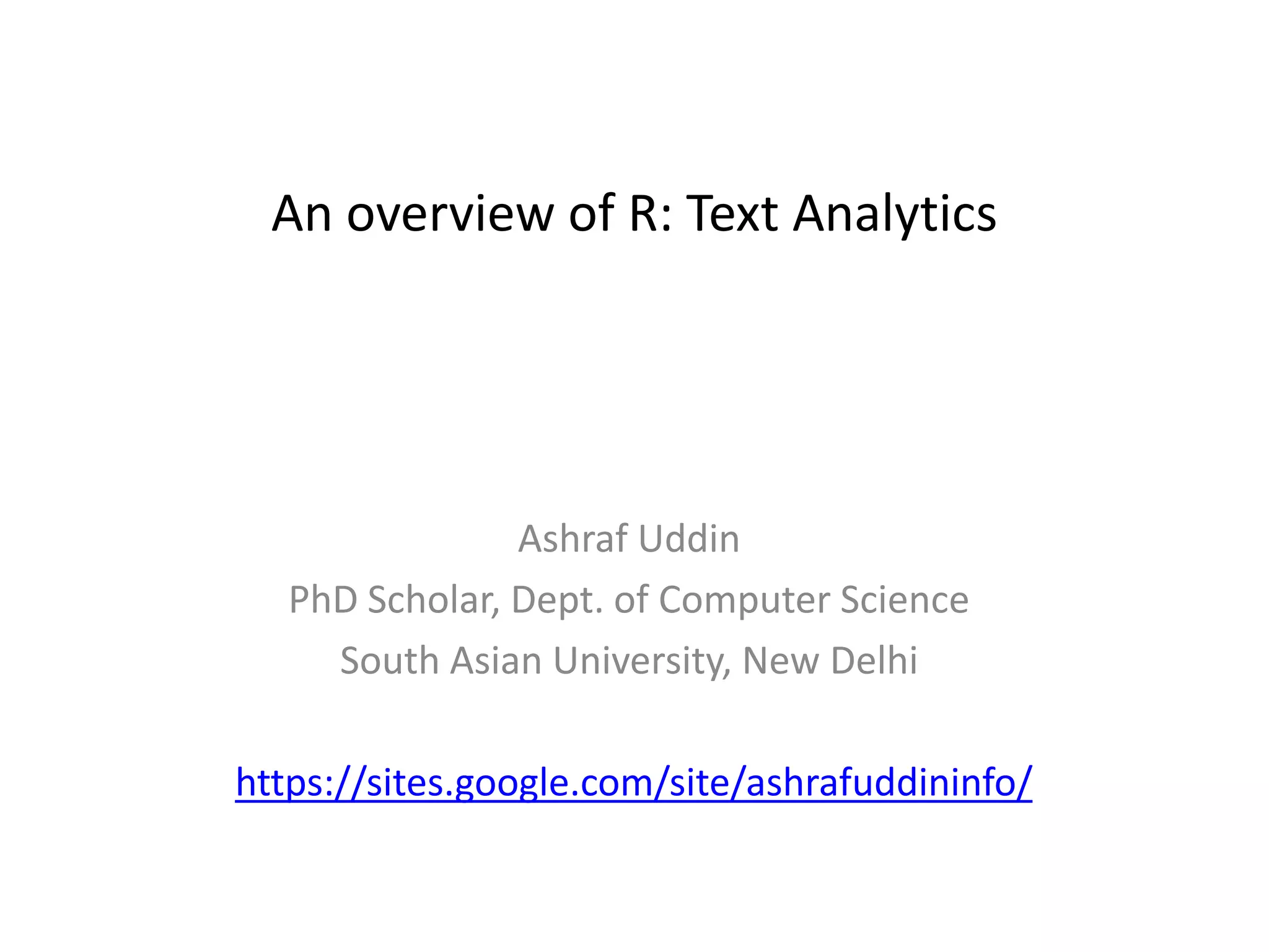 A short tutorial on r | PDF
