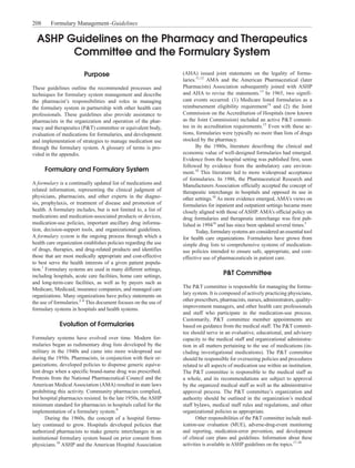 Ashp pharmacy-therapeutics-committee-formulary-system | PDF
