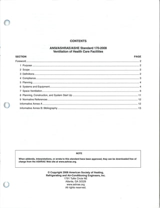 Ashrae 170 2008 | PDF