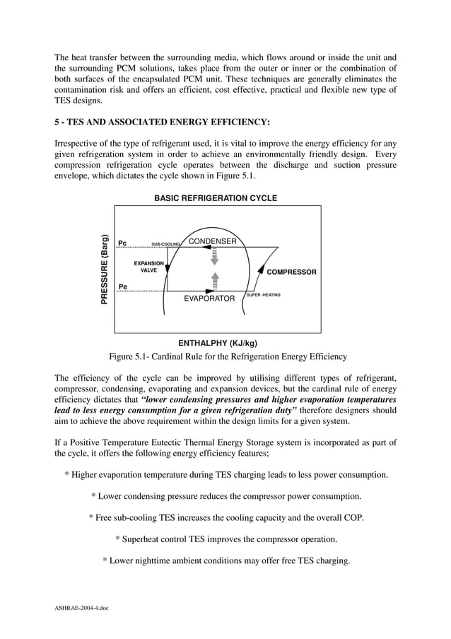 PCM Thermal Energy Storage Systems; Ashrae 2004 Conference Paper | PDF