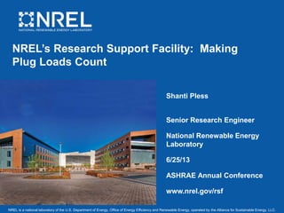 NREL’s Research Support Facility: Making Plug Loads Count | PPT