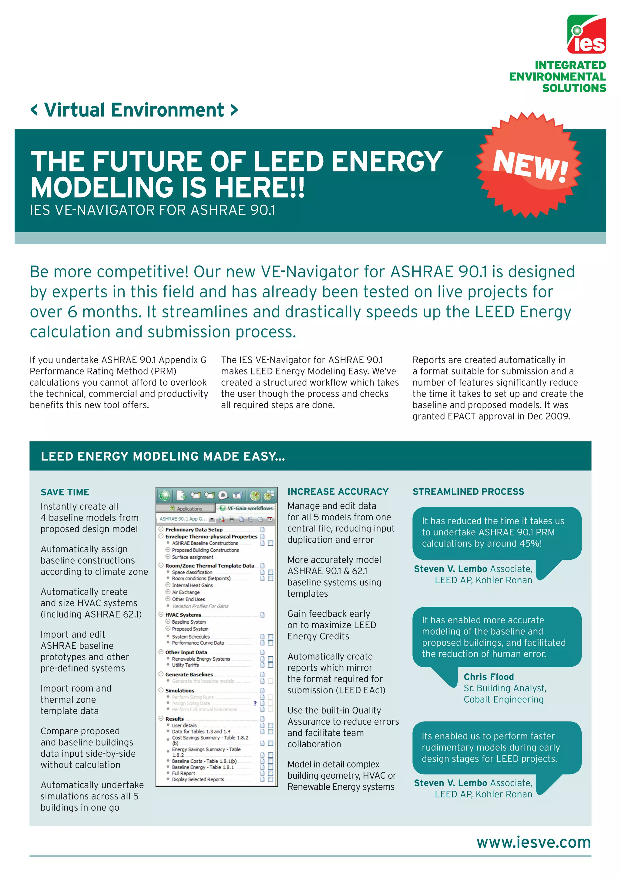 THE FUTURE OF LEED ENERGY MODELING IS HERE!! IES VE-Navigator for ASHRA ...