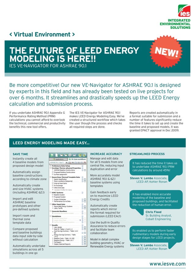THE FUTURE OF LEED ENERGY MODELING IS HERE!! IES VE-Navigator for ASHRA ...