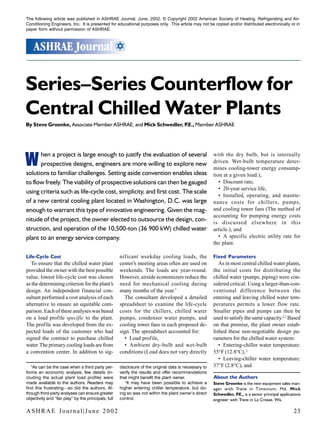 Ashrae chillers inseries | PDF