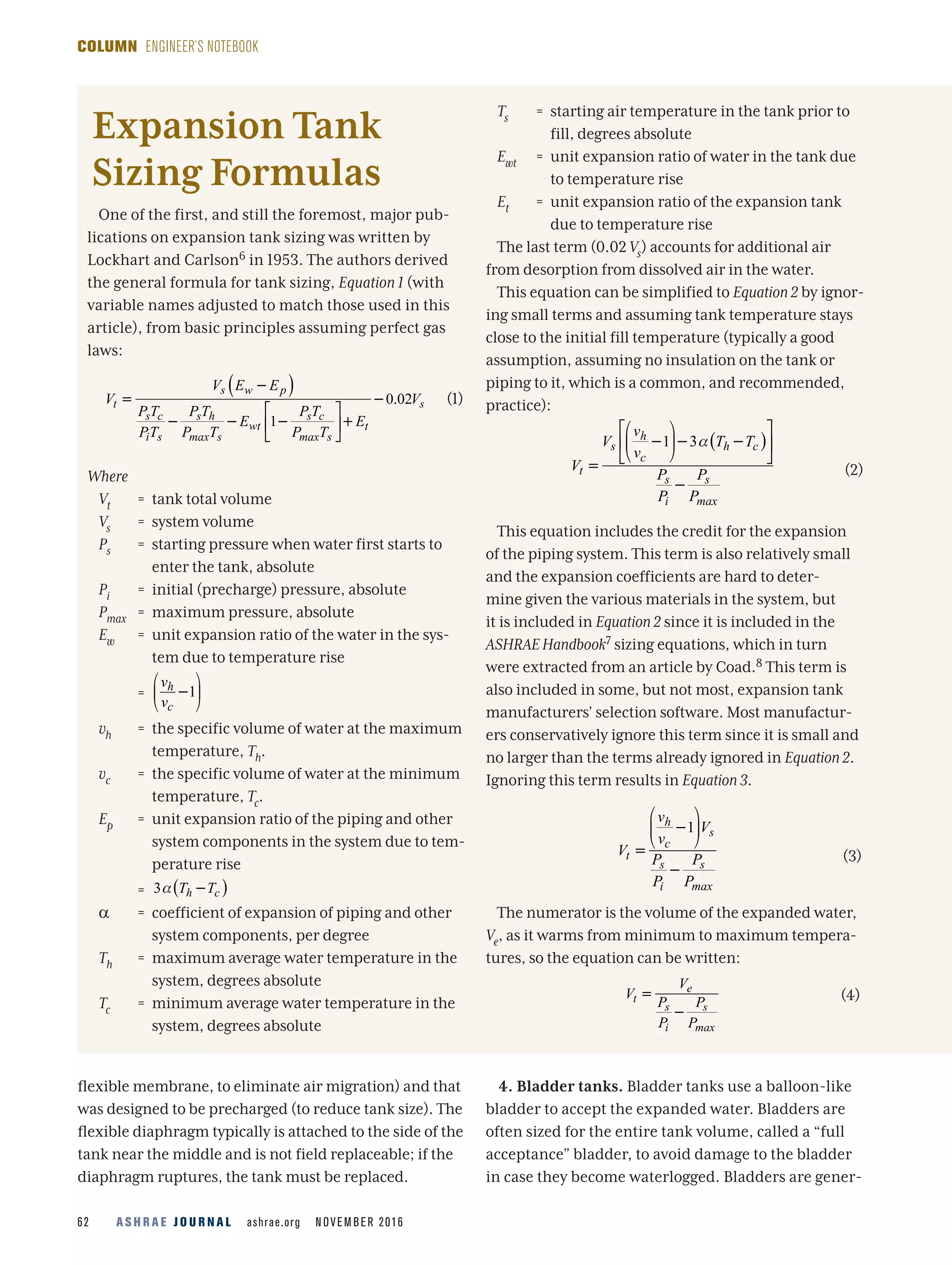 Ashrae journal -_the_fundamentals_of_expansion_tanks | PDF