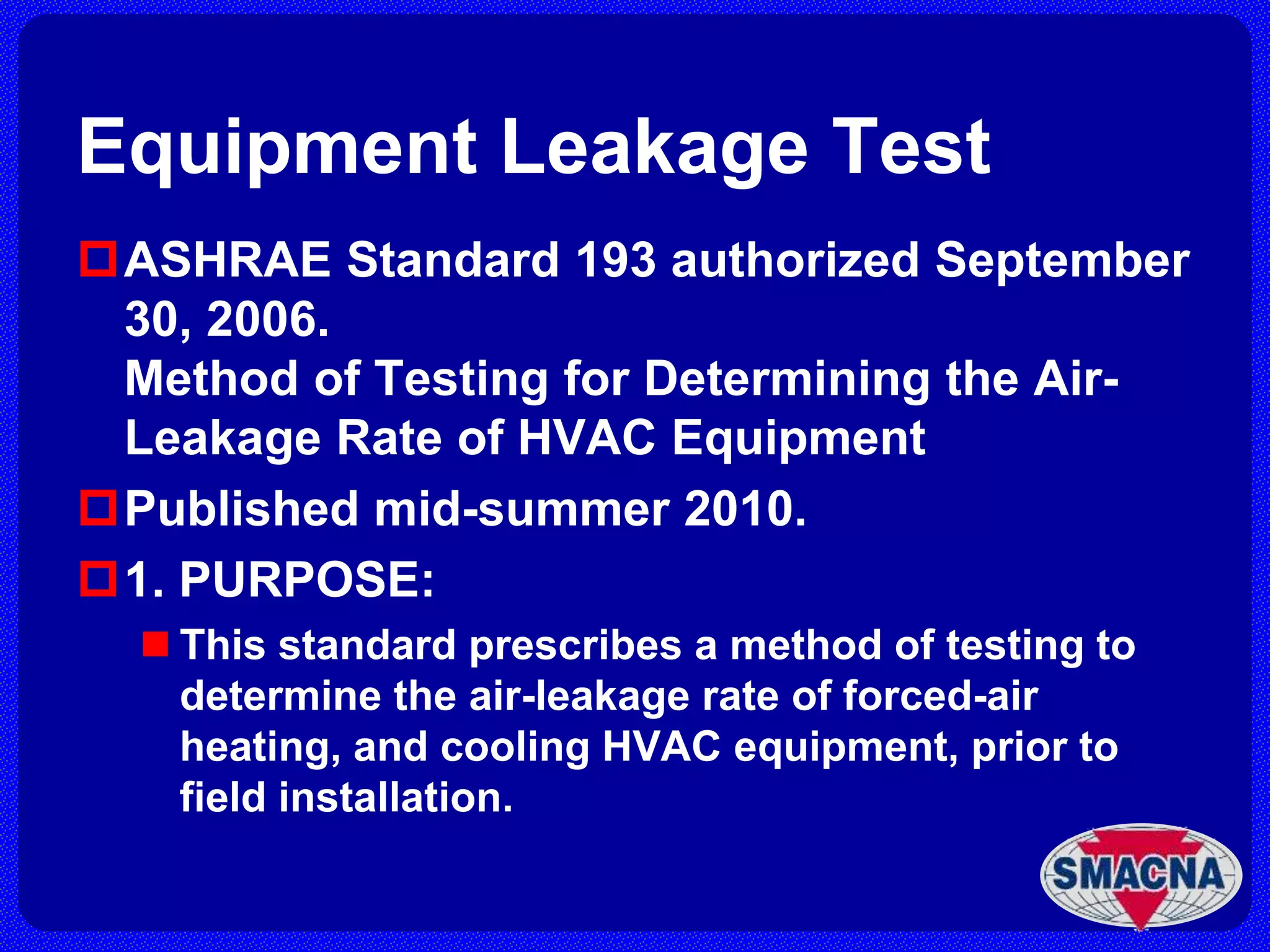 Air Duct Leakage | PPTX