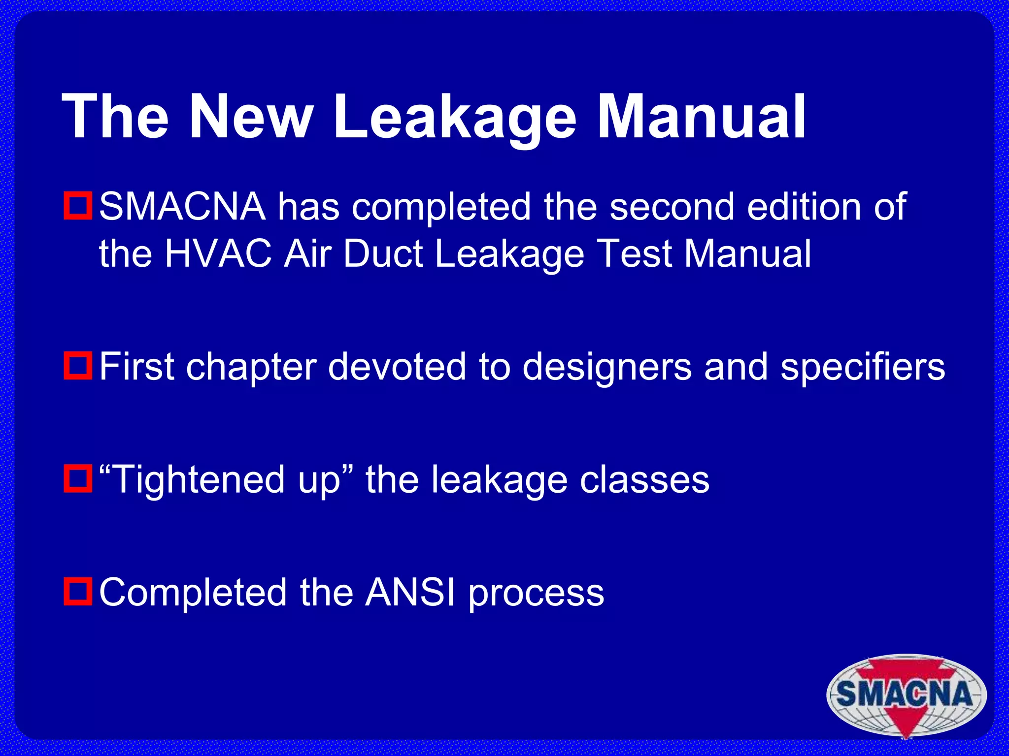 Air Duct Leakage | PPTX