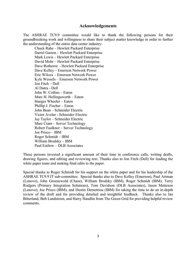 ASHRAE TC9.9 - DATA CENTER STANDARD AND BEST PRACTICES | PDF