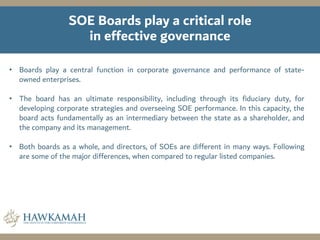 Boards & Directors of SOEs: how are they different?, Dr ASHRAF GAMAL EL ...