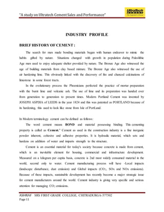 PROJECT ON ULTRATECH CEMENT | DOCX