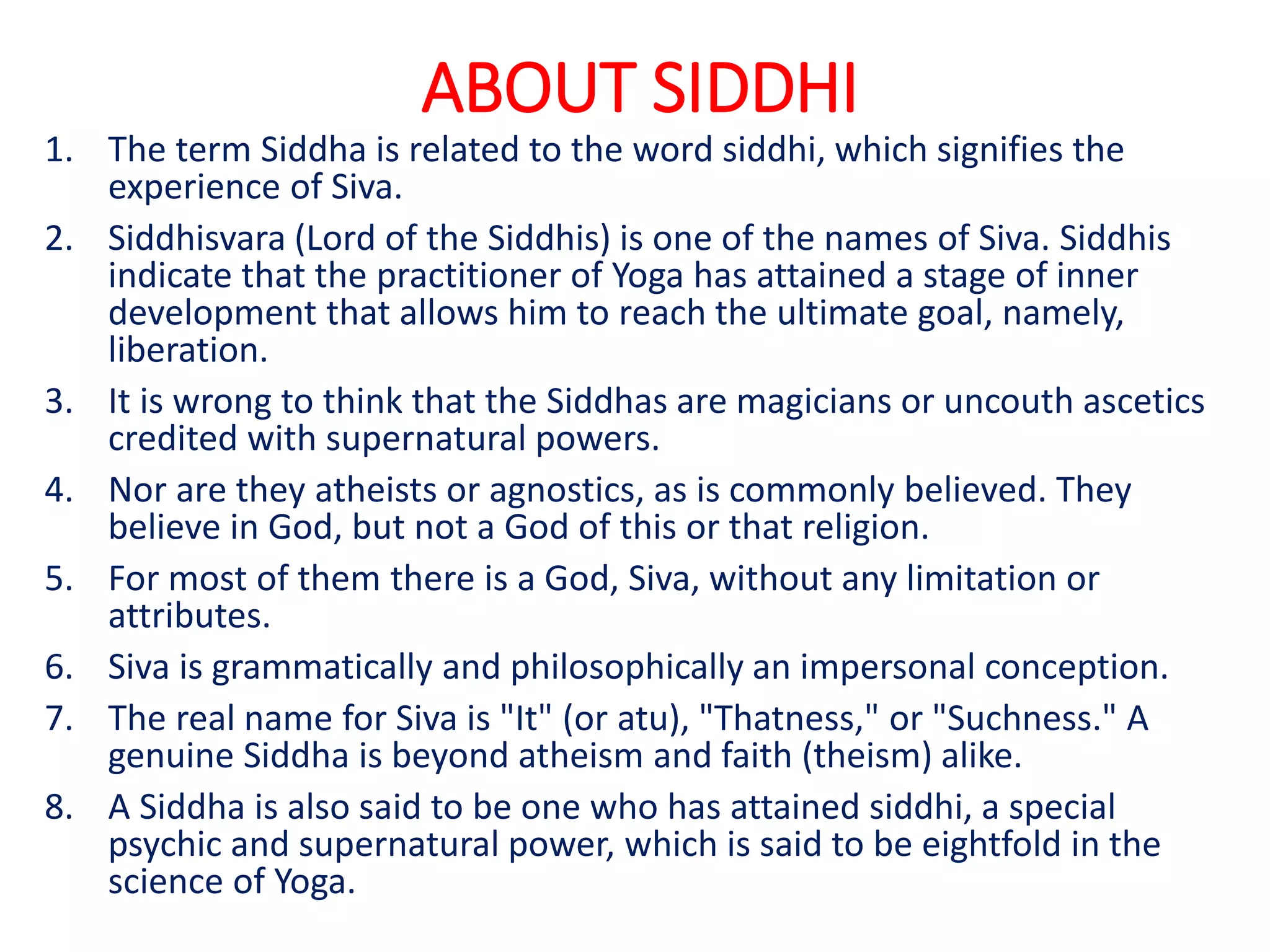 Ashtama siddhis | PDF