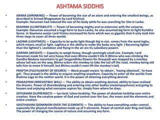 Ashtama siddhis | PDF