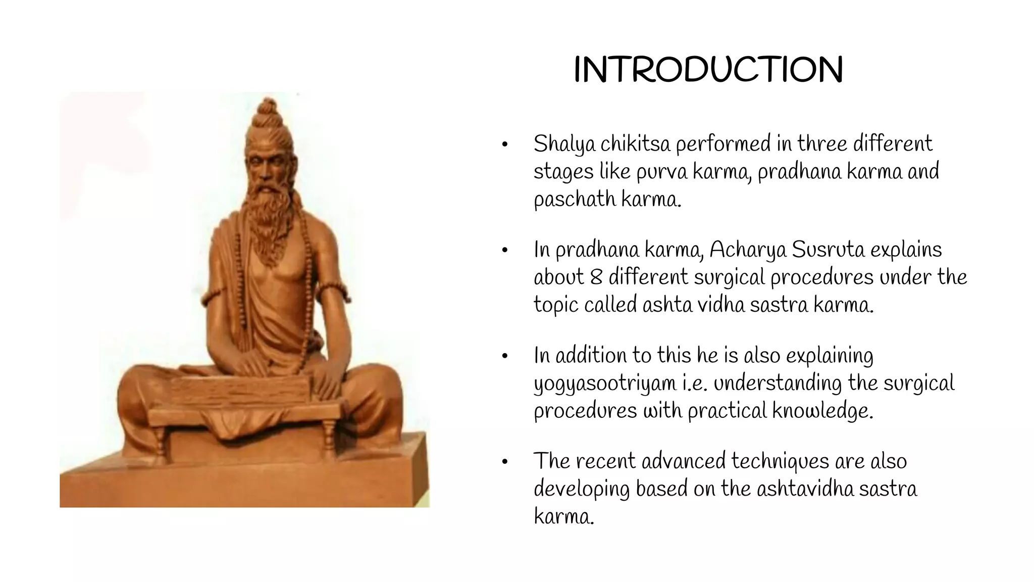 Ashtavidha sastra karma in surgical practice - an ayurvedic and modern ...