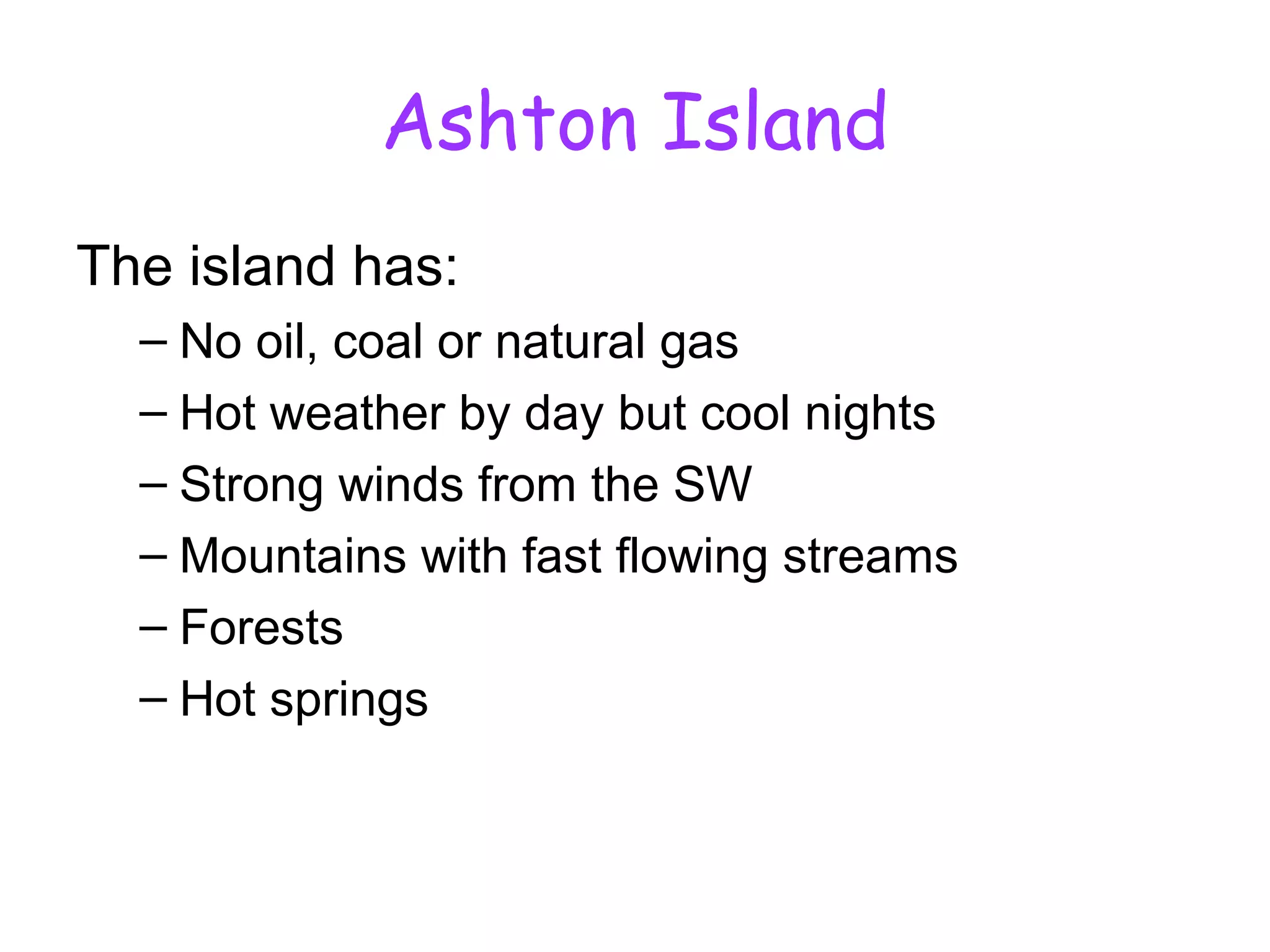 Ashton island | PPT