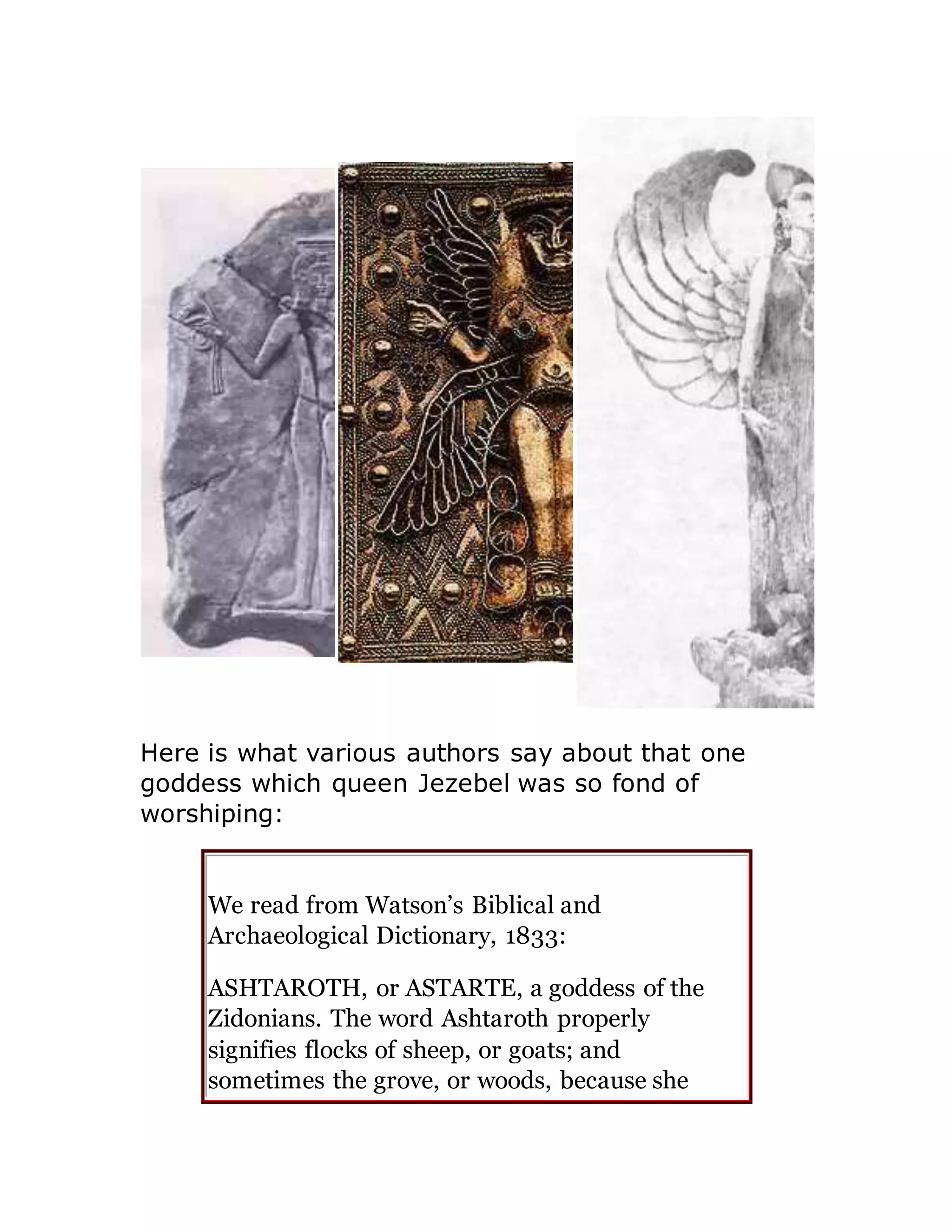 Ashtoreth, chief pagan semitic goddess of war and sex fertility , queen ...