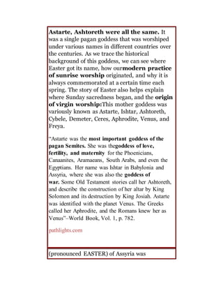 Ashtoreth, chief pagan semitic goddess of war and sex fertility , queen ...