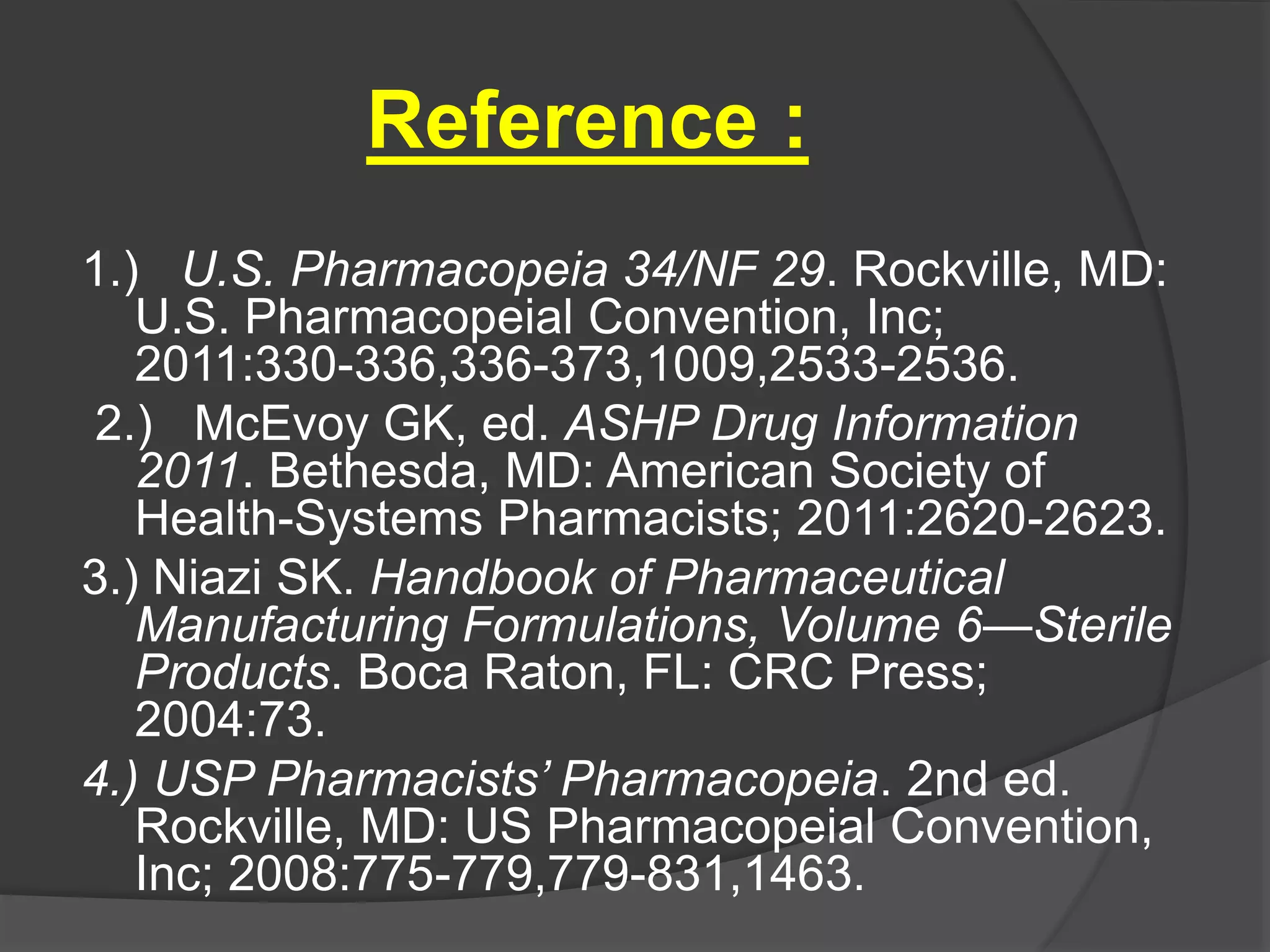 Formulations of injections | PPTX