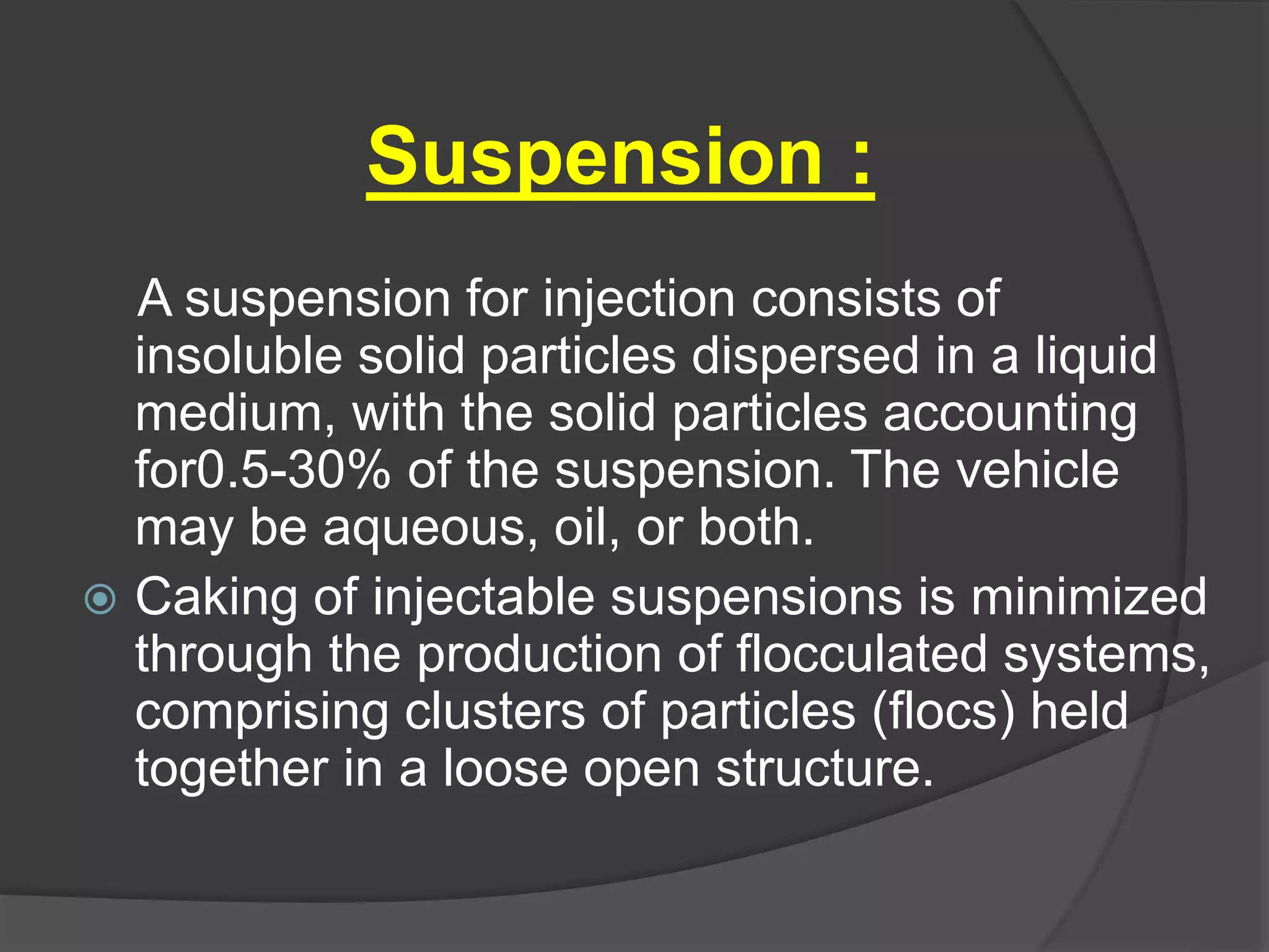 Formulations of injections | PPTX