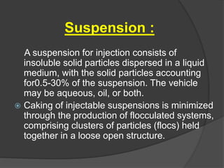 Formulations of injections | PPTX