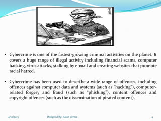 Asis Verma cyber crime ppt | PPT