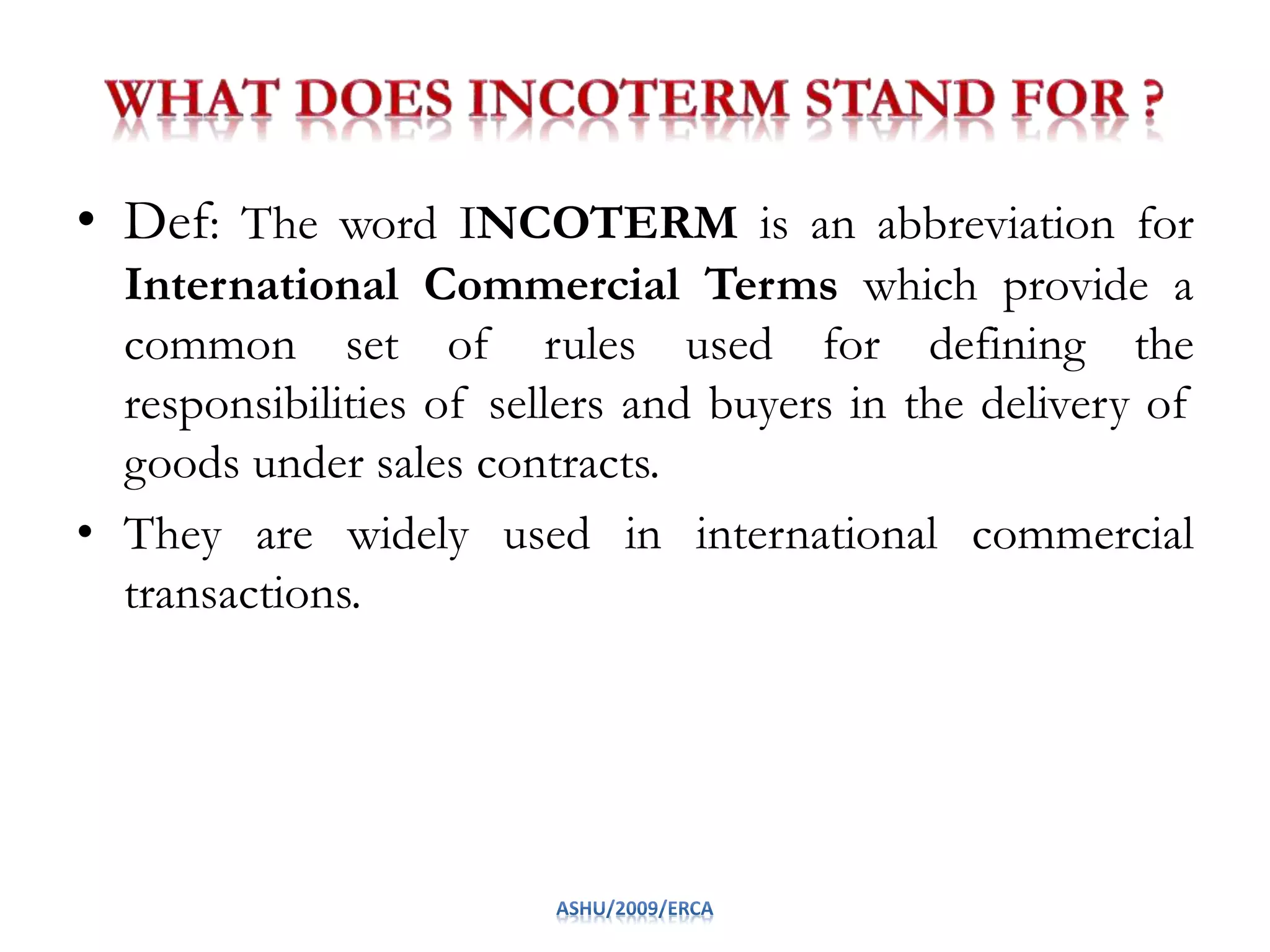 incoterms | PPTX