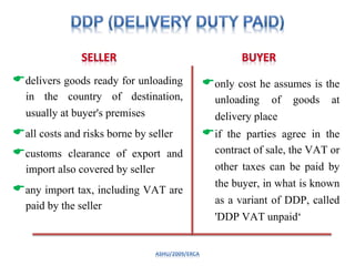 incoterms | PPTX | Logistics and Transportation Industry | Industries