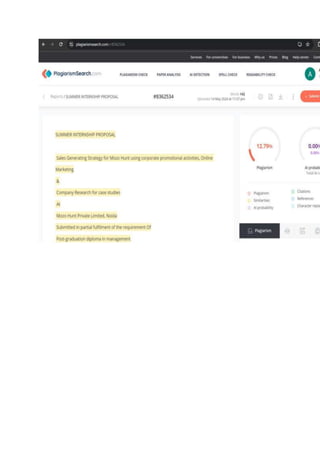 AshuNandusipprreprot of mozo hunt ww.ppt