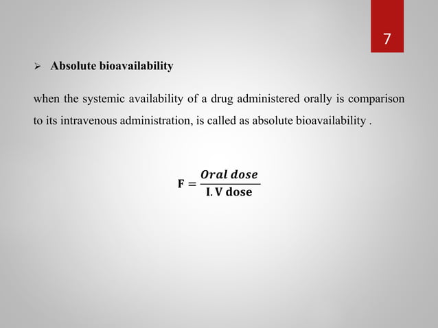Bioavailability and Factors Affecting Bioavailability of drug | PPTX ...