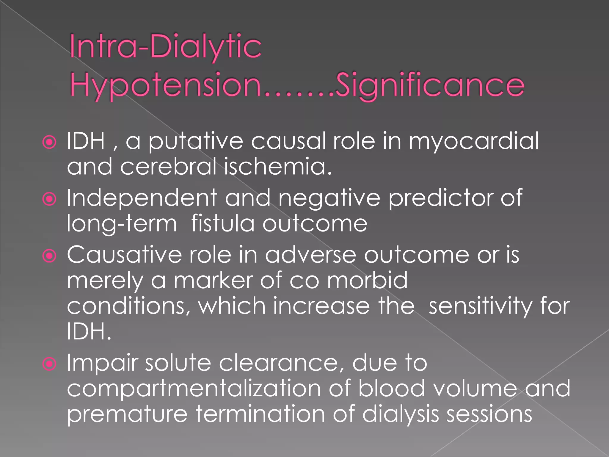 Intradialytic hypotension & Its Managemnet | PPTX