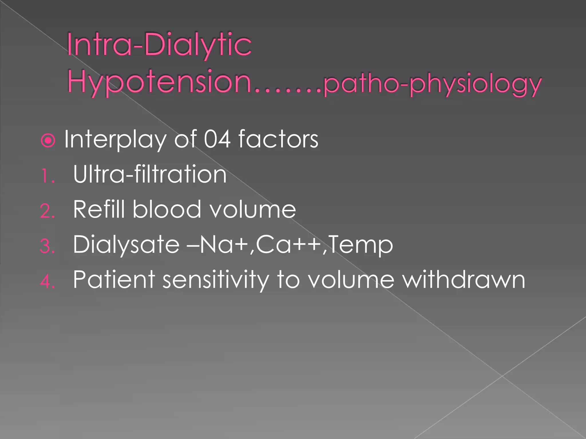 Intradialytic hypotension & Its Managemnet | PPTX