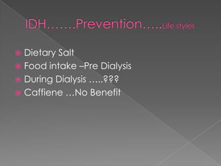 Intradialytic hypotension & Its Managemnet | PPTX