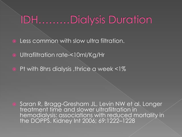 Intradialytic hypotension & Its Managemnet | PPTX | Heart and ...