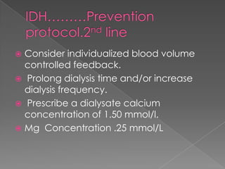 Intradialytic hypotension & Its Managemnet | PPTX