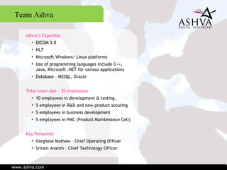 Ashva Corporate Presentation | PPT