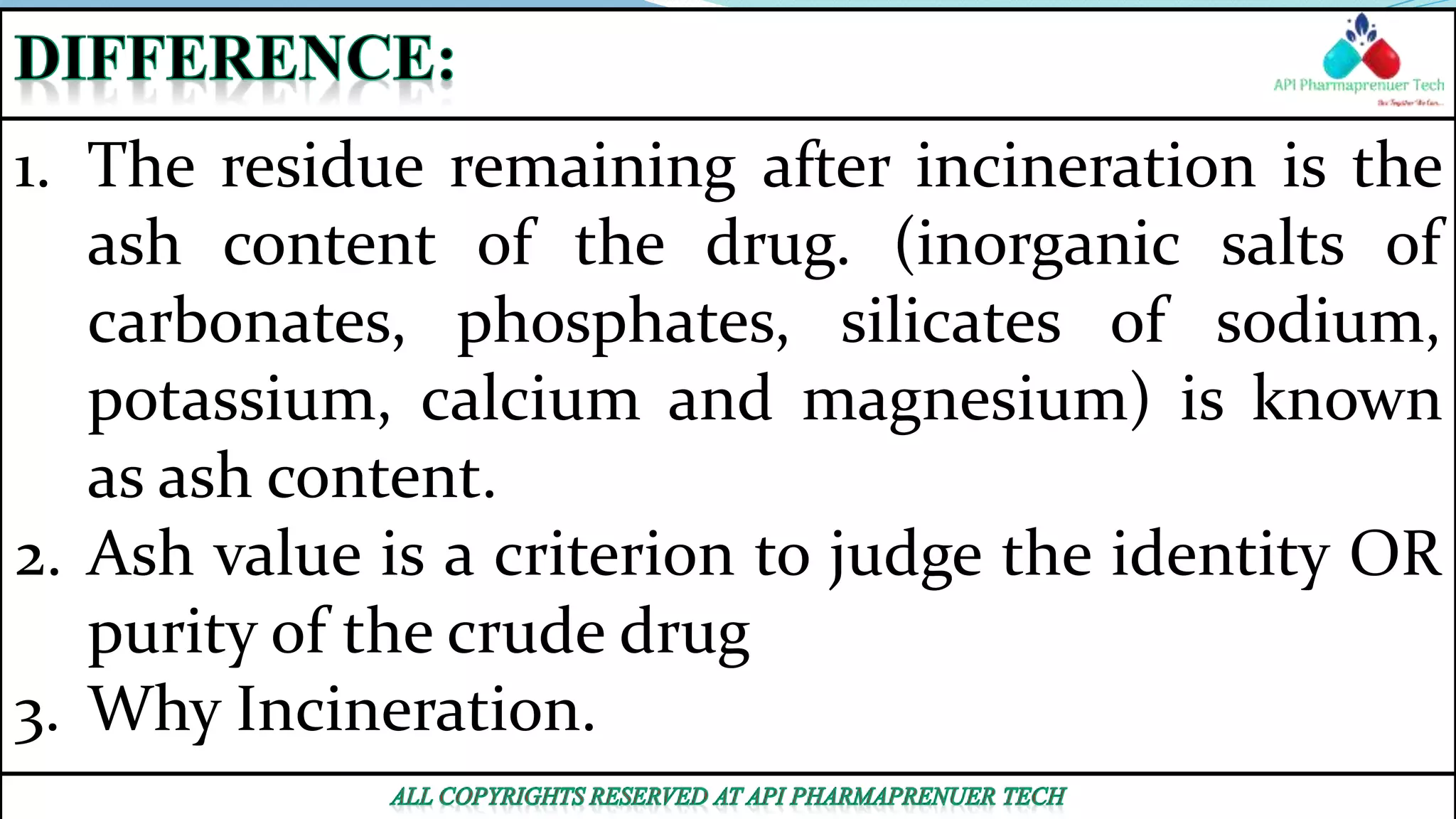 Ash Value Of Drug | PPTX
