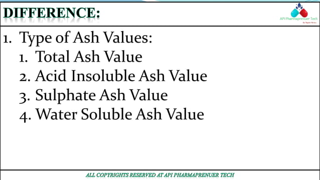 Ash Value Of Drug | PPTX | Chemistry | Science