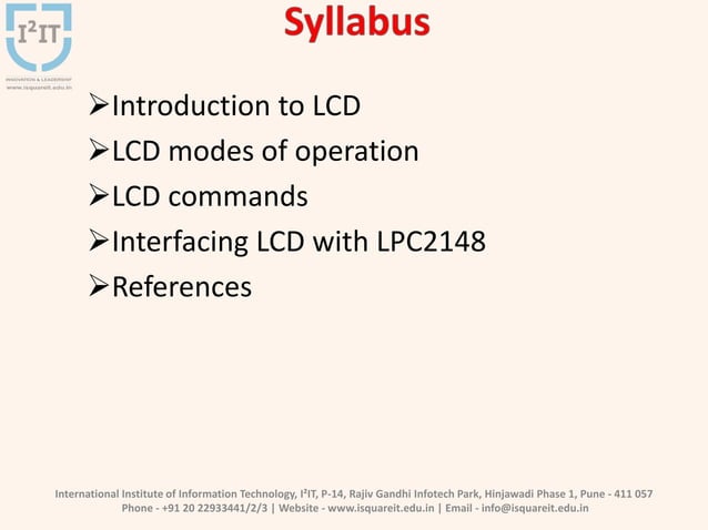 Interfacing Of Lcd With Lpc2148 Pptx