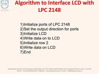 Interfacing of LCD with LPC2148 | PPTX